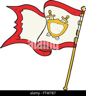freehand drawn cartoon flag blowing in wind Stock Vector Image & Art ...