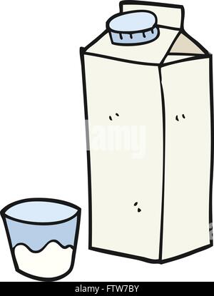 freehand drawn cartoon milk carton exploding Stock Vector Image & Art ...