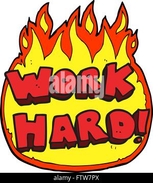 freehand drawn cartoon work hard symbol Stock Vector Image & Art - Alamy