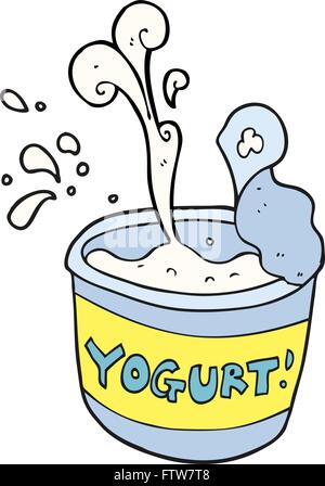 freehand drawn cartoon yogurt Stock Vector Image & Art - Alamy