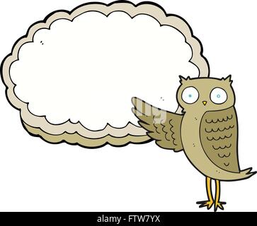 freehand drawn cartoon owl pointing Stock Vector Image & Art - Alamy