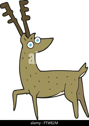 freehand drawn cartoon stag Stock Vector Image & Art - Alamy