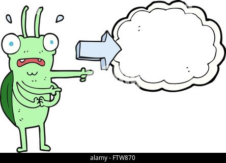 freehand drawn cartoon bug pointing Stock Vector Image & Art - Alamy