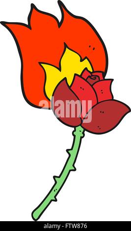 freehand drawn cartoon rose Stock Vector Image & Art - Alamy