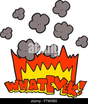 freehand drawn cartoon Whatever! shout Stock Vector Image & Art - Alamy