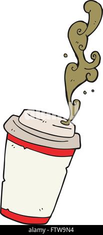 freehand drawn retro cartoon take out coffee Stock Vector Image & Art ...