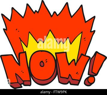 freehand drawn cartoon now symbol Stock Vector Image & Art - Alamy