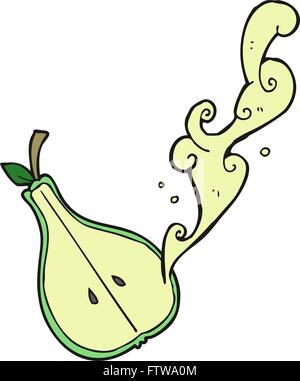 freehand drawn cartoon half pear Stock Vector Image & Art - Alamy