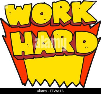 freehand drawn cartoon work hard symbol Stock Vector Image & Art - Alamy
