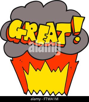 freehand drawn cartoon great shout Stock Vector Image & Art - Alamy