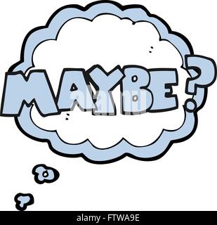 Maybe, Maybe Not - Retro Clipart Illustration Stock Vector Image & Art ...