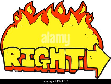 freehand drawn cartoon right symbol pointing Stock Vector Image & Art ...