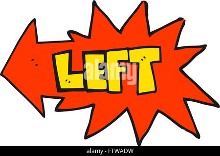 freehand drawn cartoon left symbol Stock Vector Image & Art - Alamy
