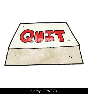 freehand textured cartoon quit button Stock Vector Image & Art - Alamy