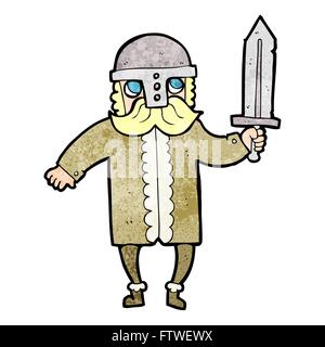 freehand drawn cartoon saxon warrior Stock Vector Image & Art - Alamy