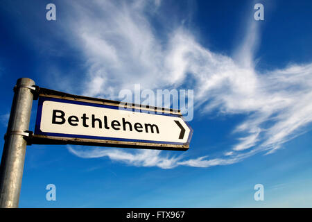 Bethlehem road sign Stock Photo - Alamy