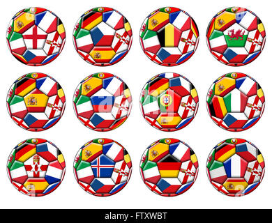 balls with flags of the countries of Europe Stock Photo - Alamy