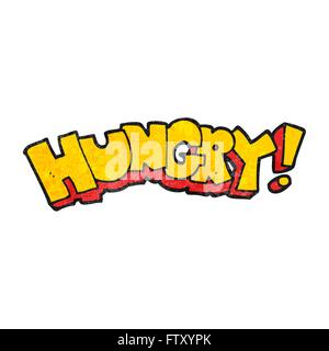 freehand retro cartoon hungry text Stock Vector Image & Art - Alamy