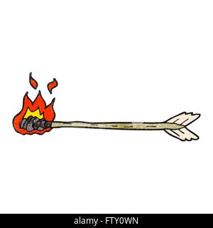 freehand retro cartoon flaming arrow Stock Vector Image & Art - Alamy