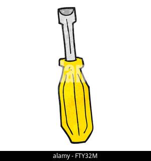 freehand textured cartoon screwdriver Stock Vector Image & Art - Alamy