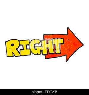 freehand textured cartoon right symbol Stock Vector Image & Art - Alamy