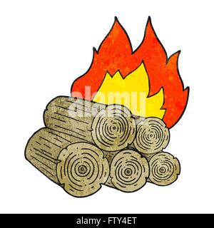 freehand textured cartoon burning wood torch Stock Vector Image & Art ...