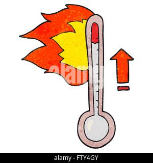 freehand drawn cartoon rising temperature Stock Vector Image & Art - Alamy