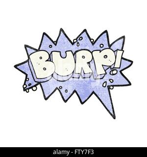 freehand speech bubble textured cartoon burp text Stock Vector Art ...