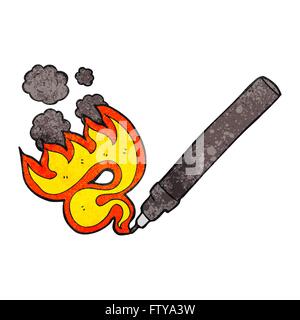 freehand drawn cartoon flaming pen Stock Vector Image & Art - Alamy