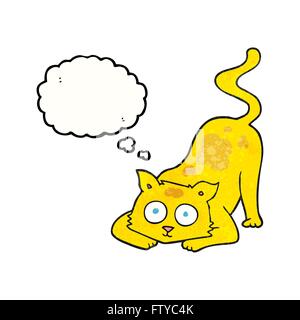 freehand drawn thought bubble textured cartoon wolf Stock Vector Image ...