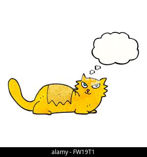 freehand drawn thought bubble textured cartoon wolf Stock Vector Image ...