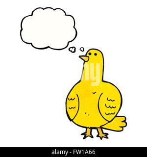 freehand drawn thought bubble textured cartoon bird Stock Vector Image ...