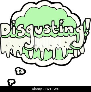 disgusting freehand drawn thought bubble cartoon Stock Vector Image ...