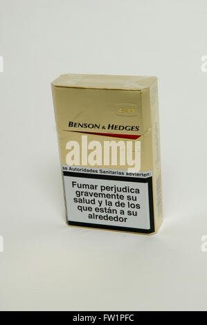 Benson and Hedges Silver Cigarette Packet Stock Photo - Alamy