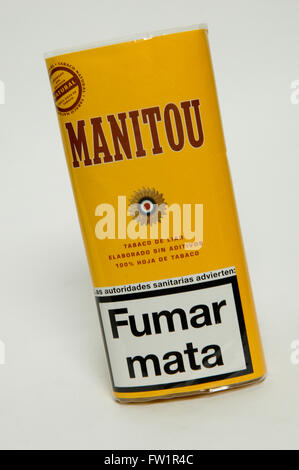 Manitou Hand Rolling Tobacco Packet taken on white background Stock ...