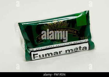 Golden Virginia Hand Rolling Tobacco Packet taken on white background ...