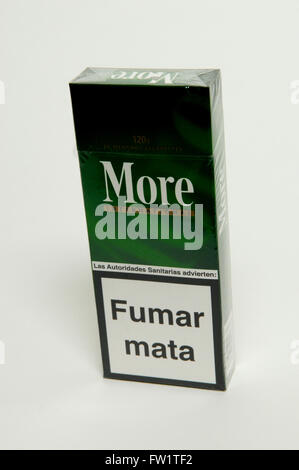 More International Cigarette Packet on white background Stock Photo - Alamy