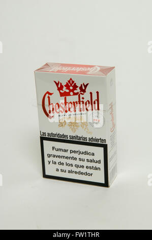 Chesterfield Red Cigarettes packet on white background Stock Photo - Alamy