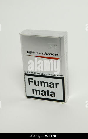 Benson & Hedges cigarettes on a white background Stock Photo - Alamy
