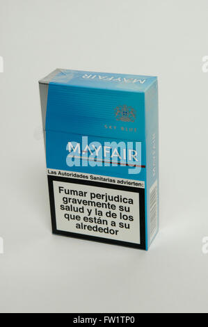 Packet of Mayfair Cigarettes on white background Stock Photo - Alamy