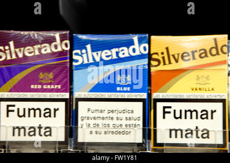 Selection of Silverado Cigarettes on sale in a tobacconist Stock Photo ...