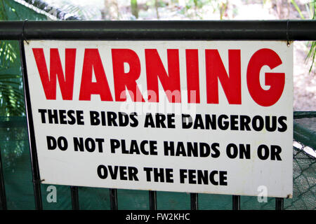 Dangerous Birds Warning Sign Stock Photo - Alamy