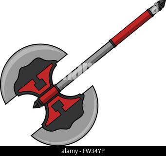 Medieval axe icon cartoon vector. Battle weapon. War viking ax ...