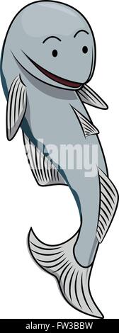 Anchovy fish vector illustration. Small salted fodder fish of the ...