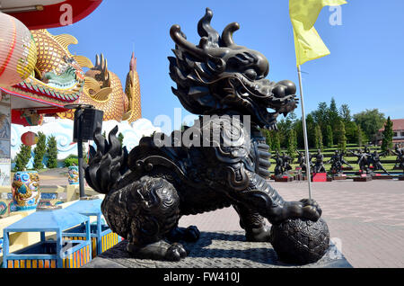 Dragon-headed unicorn called qilin or kylin is a mythical hooved ...