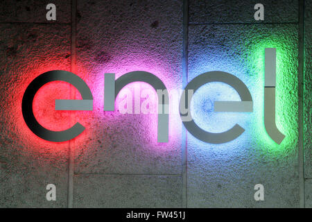 Enel S.p.A. new logo. Enel is an Italian multinational manufacturer and ...