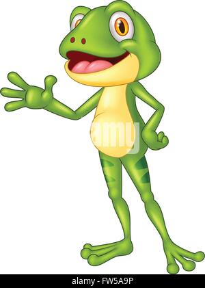 Frog prince cartoon waving hand Stock Vector Image & Art - Alamy