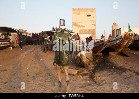 Beach of fishermen, Nouakchott, Mauritania Stock Photo - Alamy