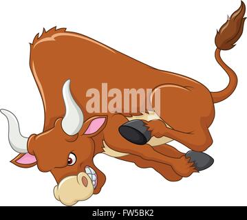 Bull run cartoon isolated. ox vector illustration Stock Vector Image ...