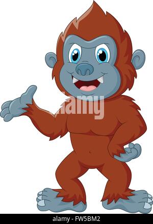 A cartoon illustration of a sasquatch waving Stock Vector Image & Art ...